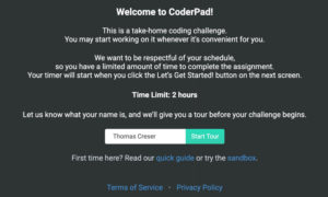 Take-Home Projects - CoderPad
