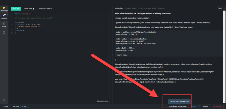 Interview Best Practices Coderpad Interview Docs