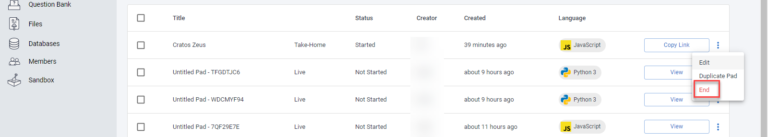 Recruiters quick start - CoderPad Interview Docs