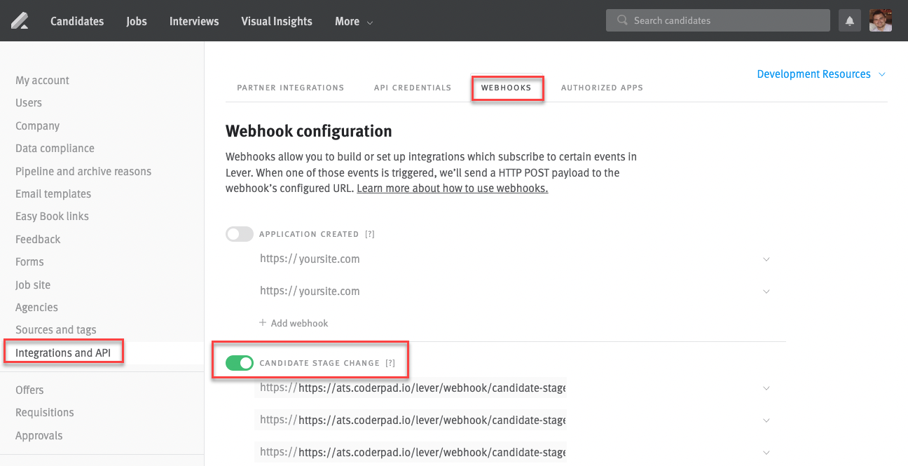 Lever Integration Guide Coderpad Interview Docs