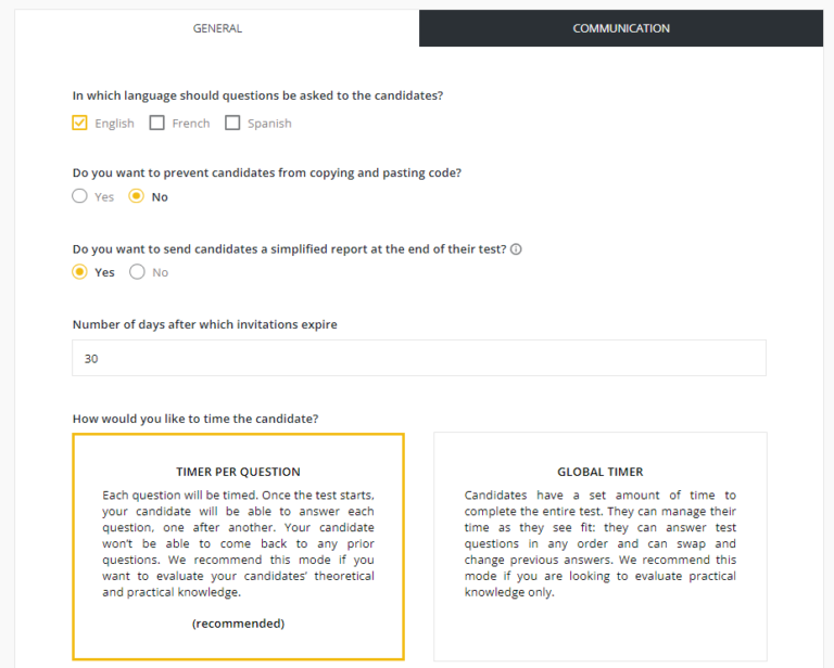Test management - CoderPad Screen Docs