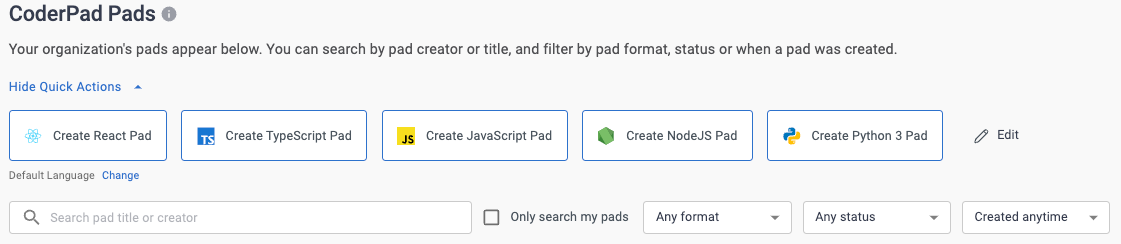 Coderpad Interview Spring Releases Coderpad